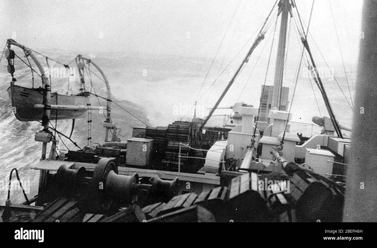 Heavy seas aboard USS Kroonland March 1919 Stock Photo - Alamy