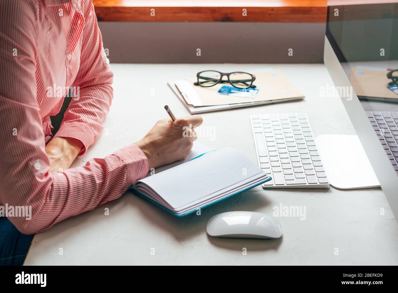 Freelancer home office. Work from home Stock Photo - Alamy