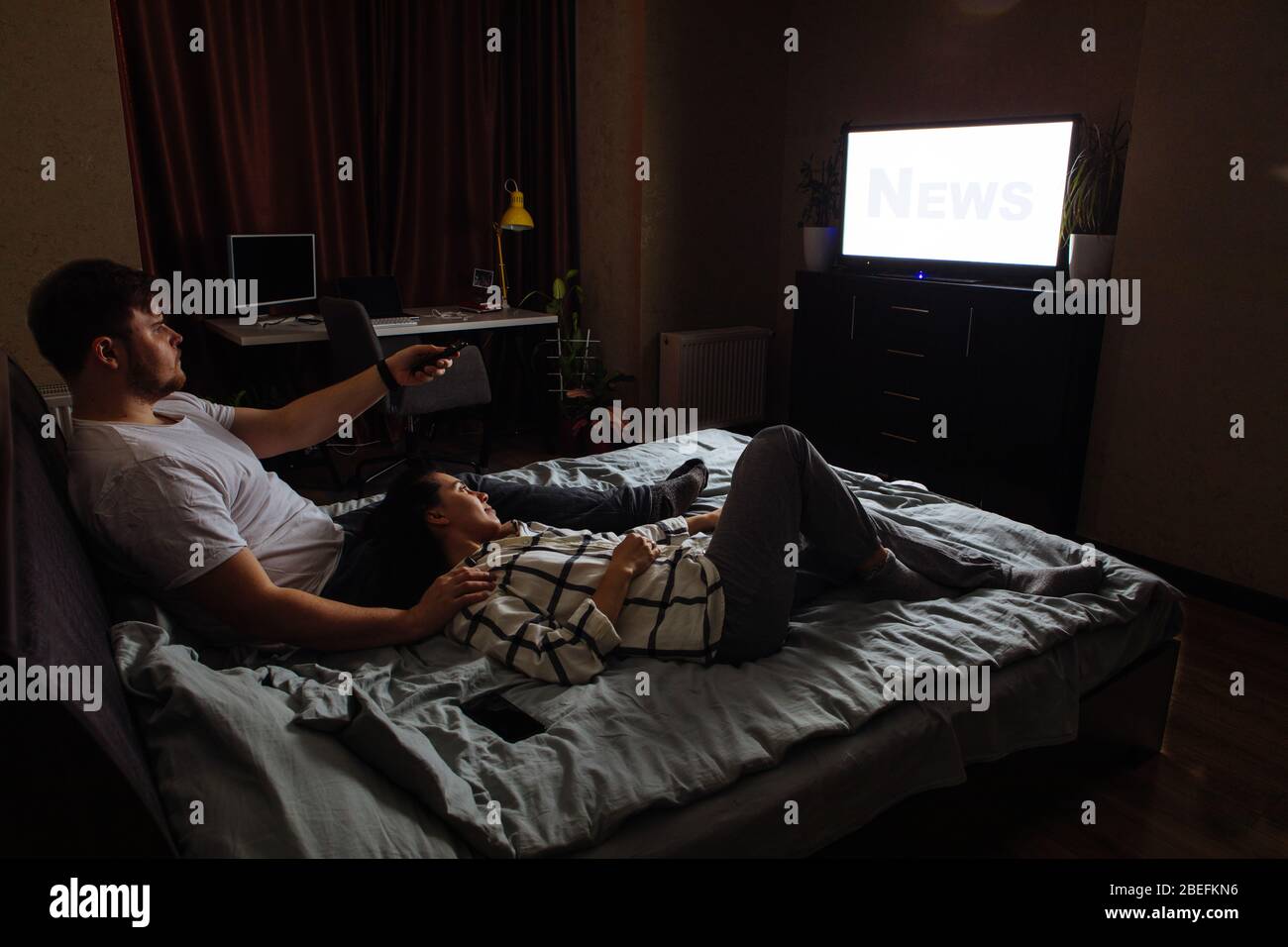 Watching Tv In The Dark