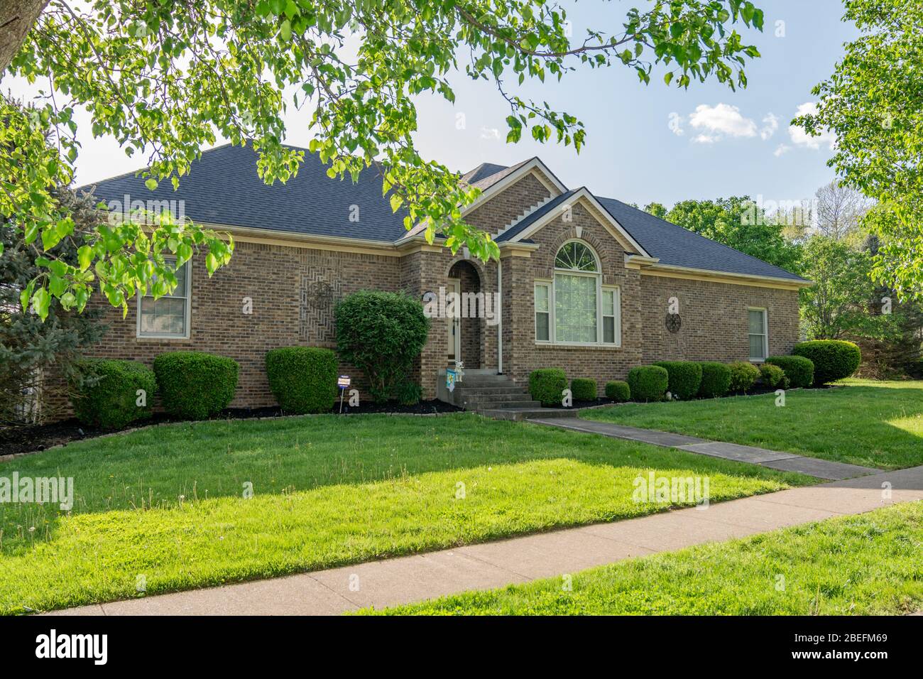 Upscale middle class home in Midwest America Stock Photo - Alamy
