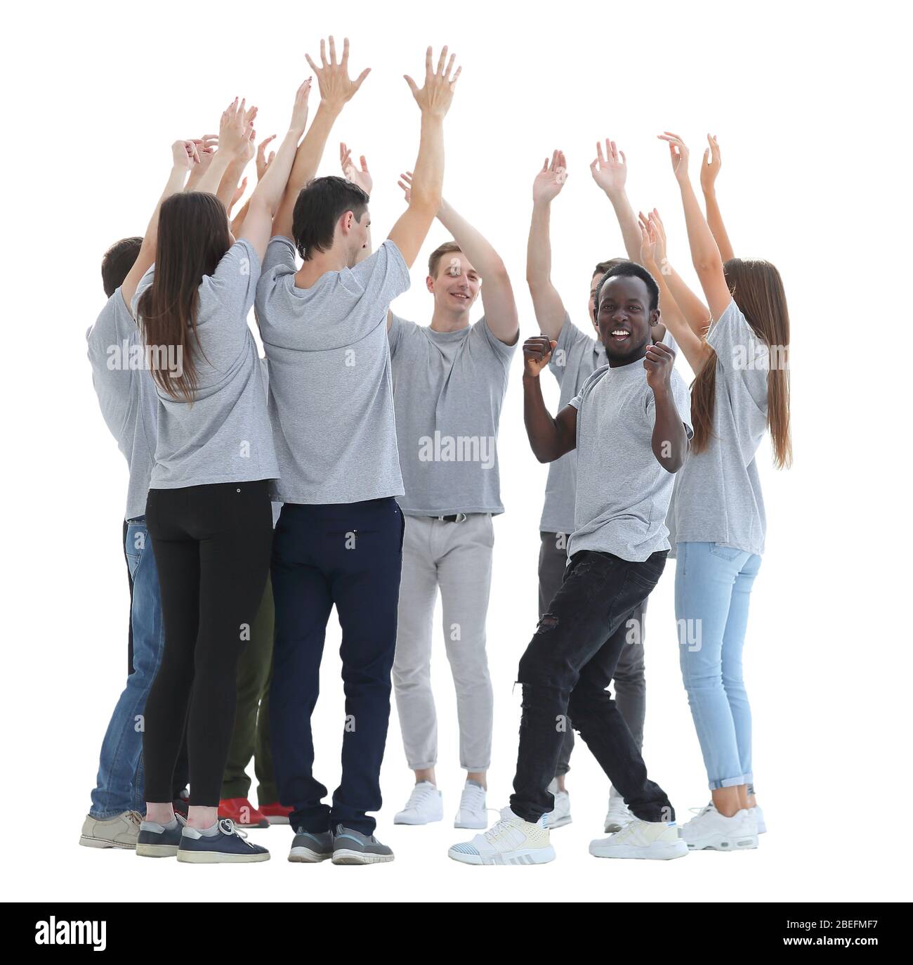 group of diverse young people standing together Stock Photo - Alamy