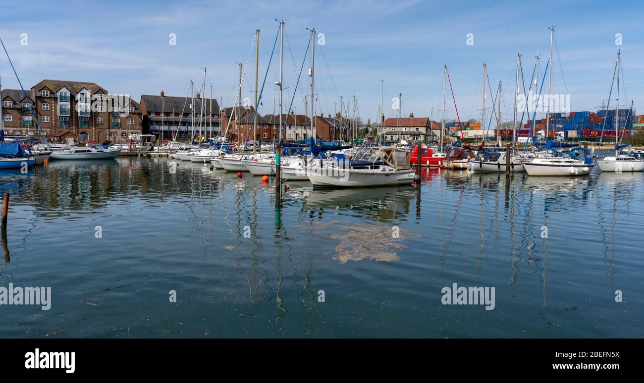 Eling Marina, Totton and Eling, New Forest, Hampshire, England, UK ...