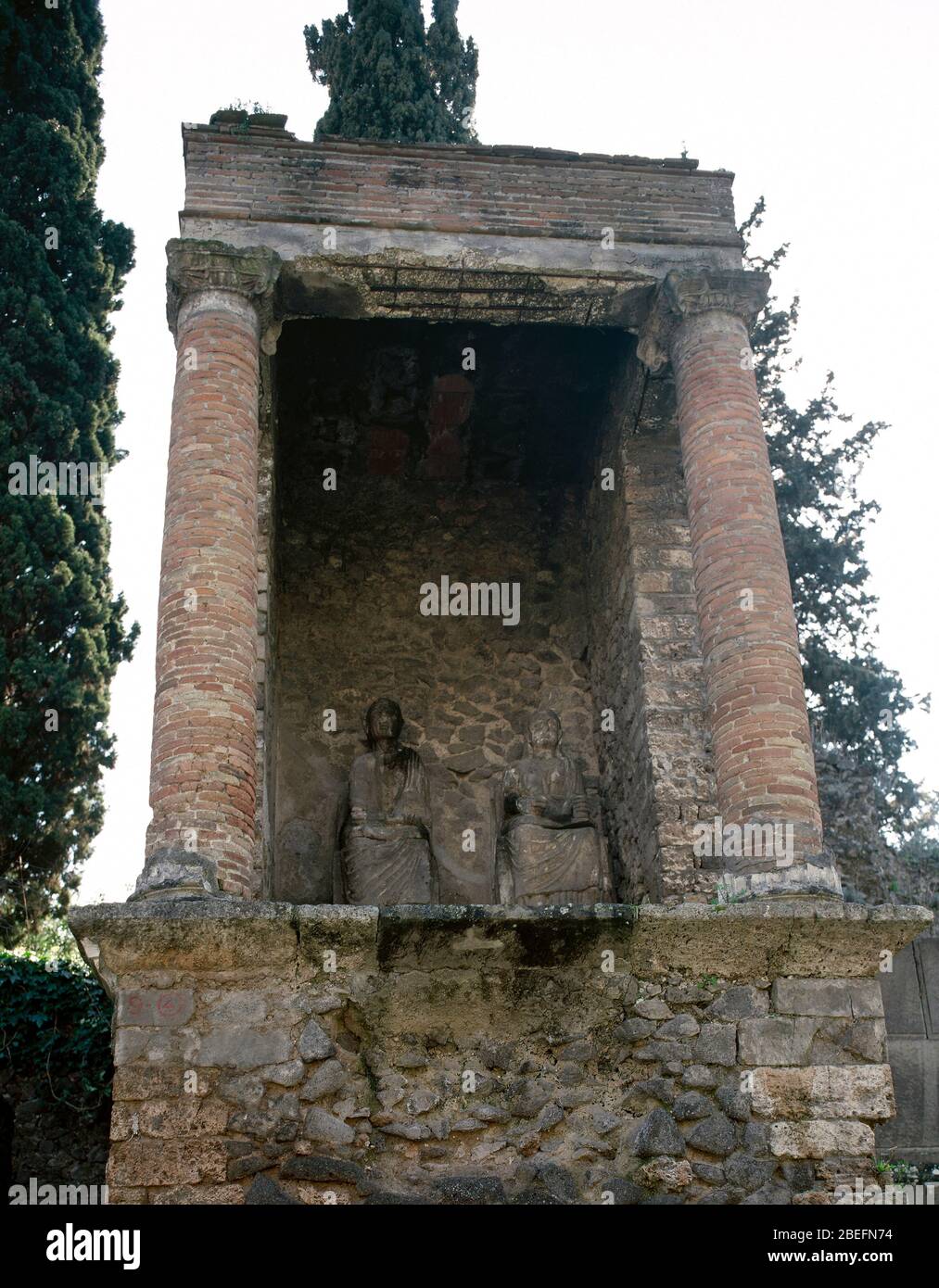 Necropolis of Nocera Gate. Tomb 90S of a Magistrate and his wife Stock ...