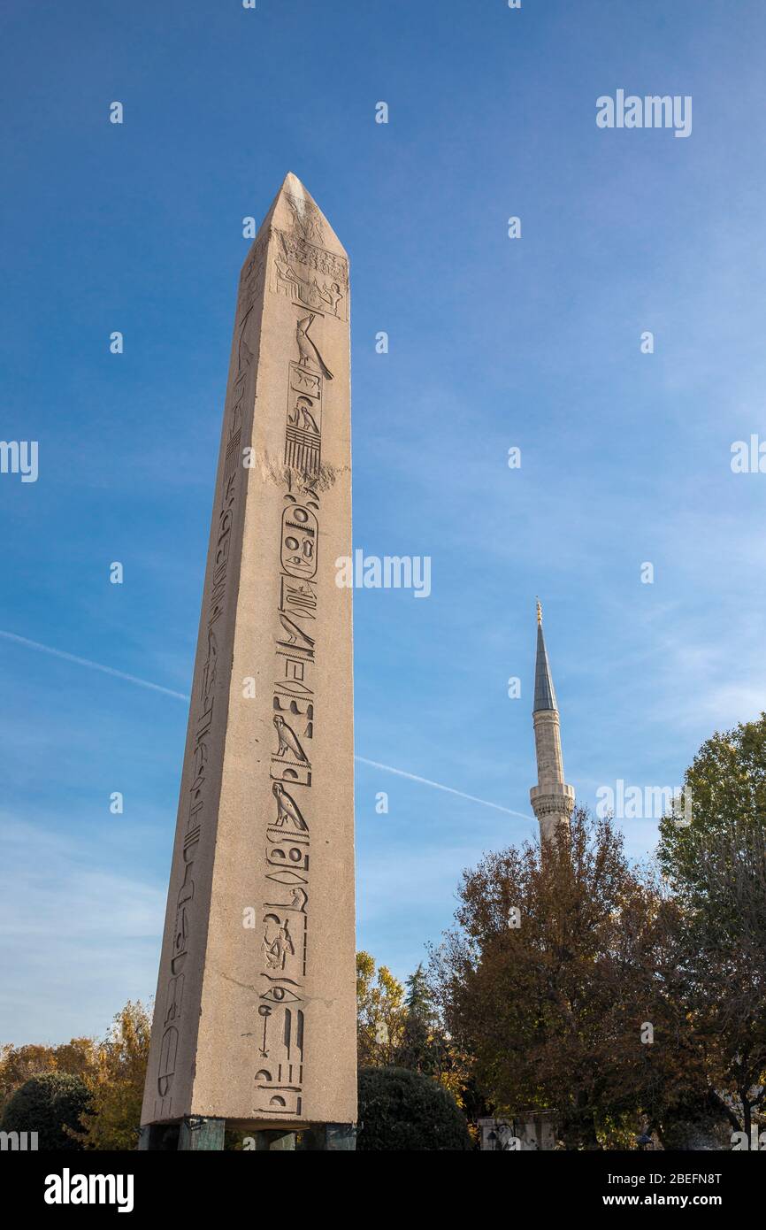 The Egyptian Obelisk and the Serpent Column, Sultan Ahmet Square ...