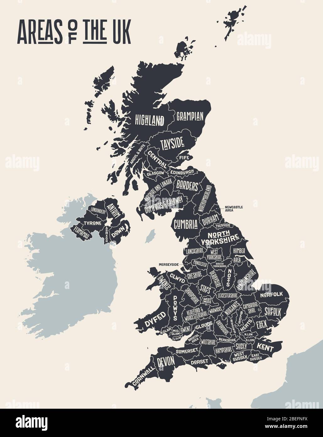 Poster map of contries of the United Kingdom Stock Vector Image & Art ...