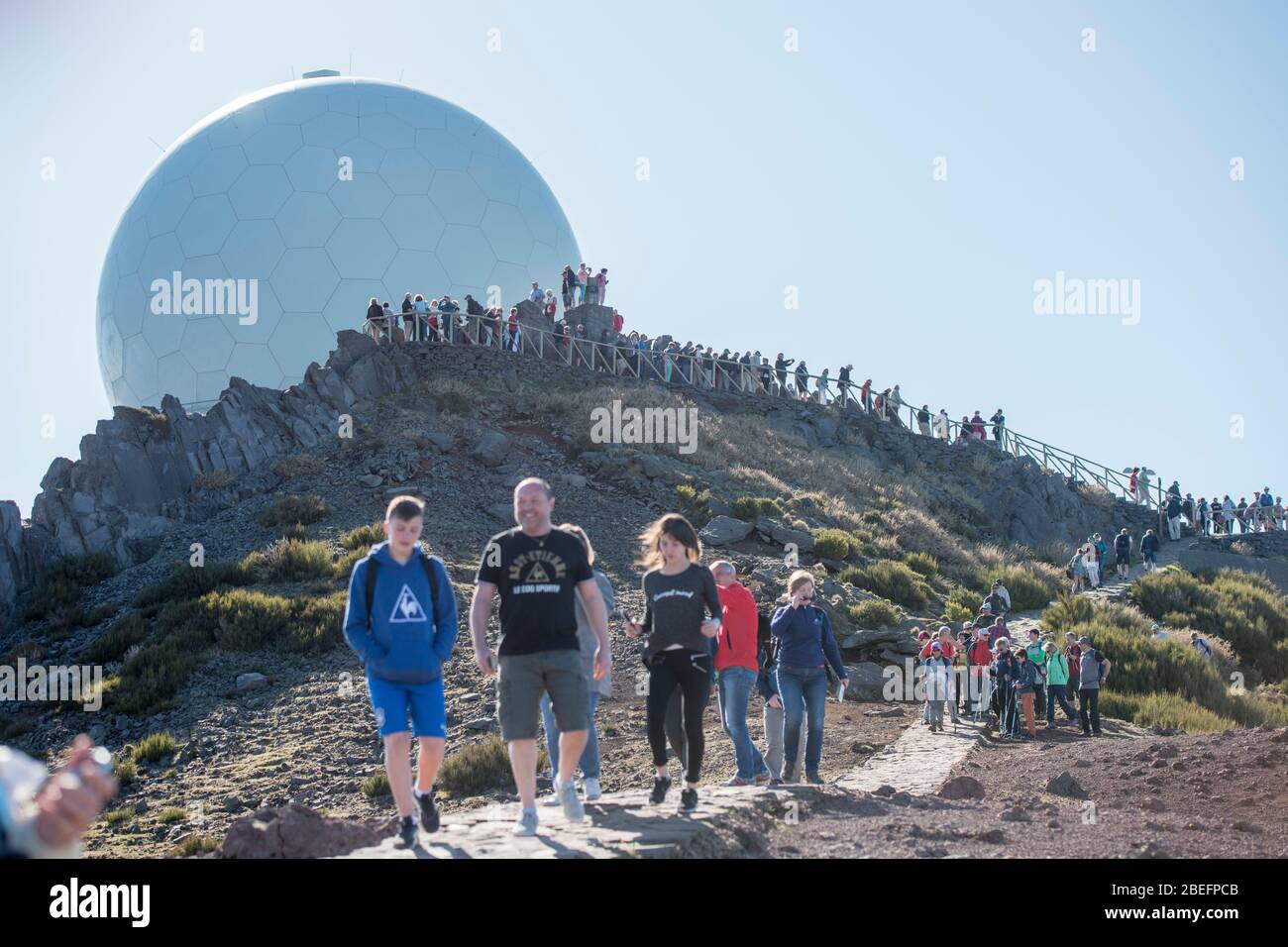 the Nato Radar Station and Observatory on the pico do Arieiro at the ...