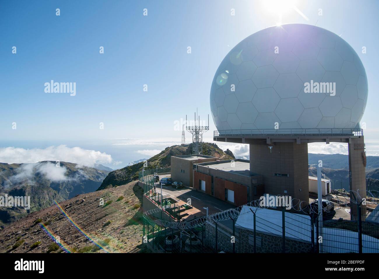 the Nato Radar Station and Observatory on the pico do Arieiro at the ...