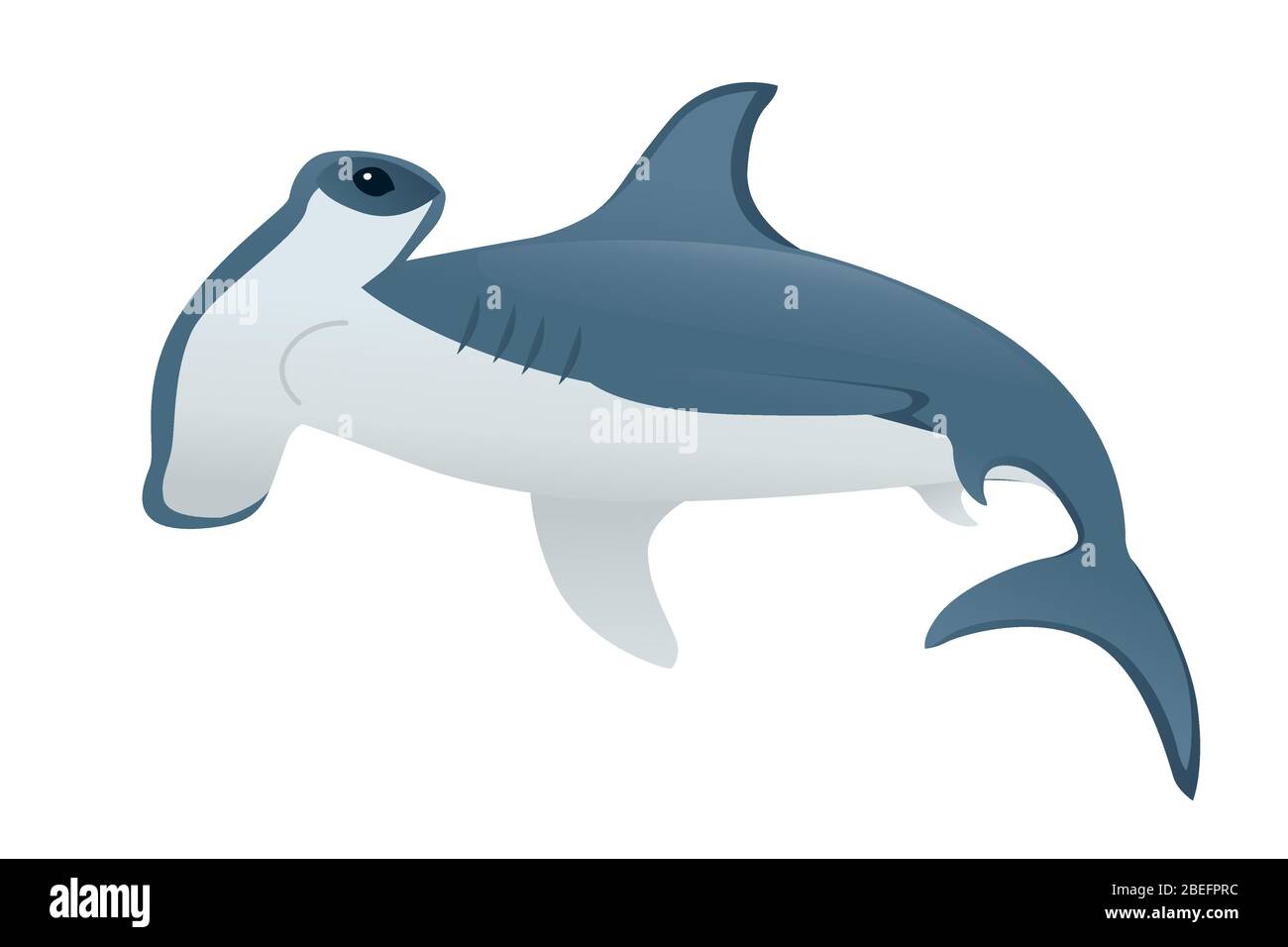 Hammerhead shark cartoon character hi-res stock photography and images ...