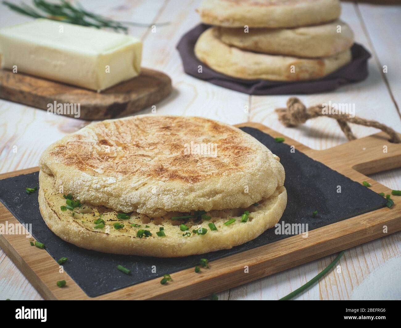 Bolo do caco bread tradiziona portuguese flat bread native to Madera ...