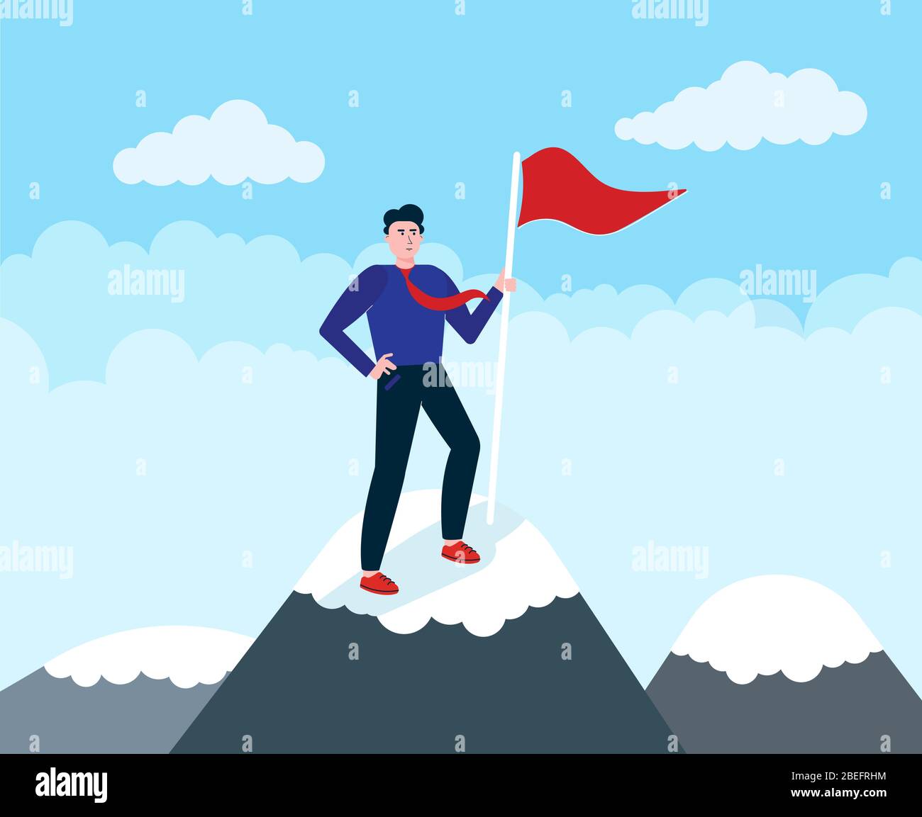 Climb to the top Stock Vector Images - Alamy