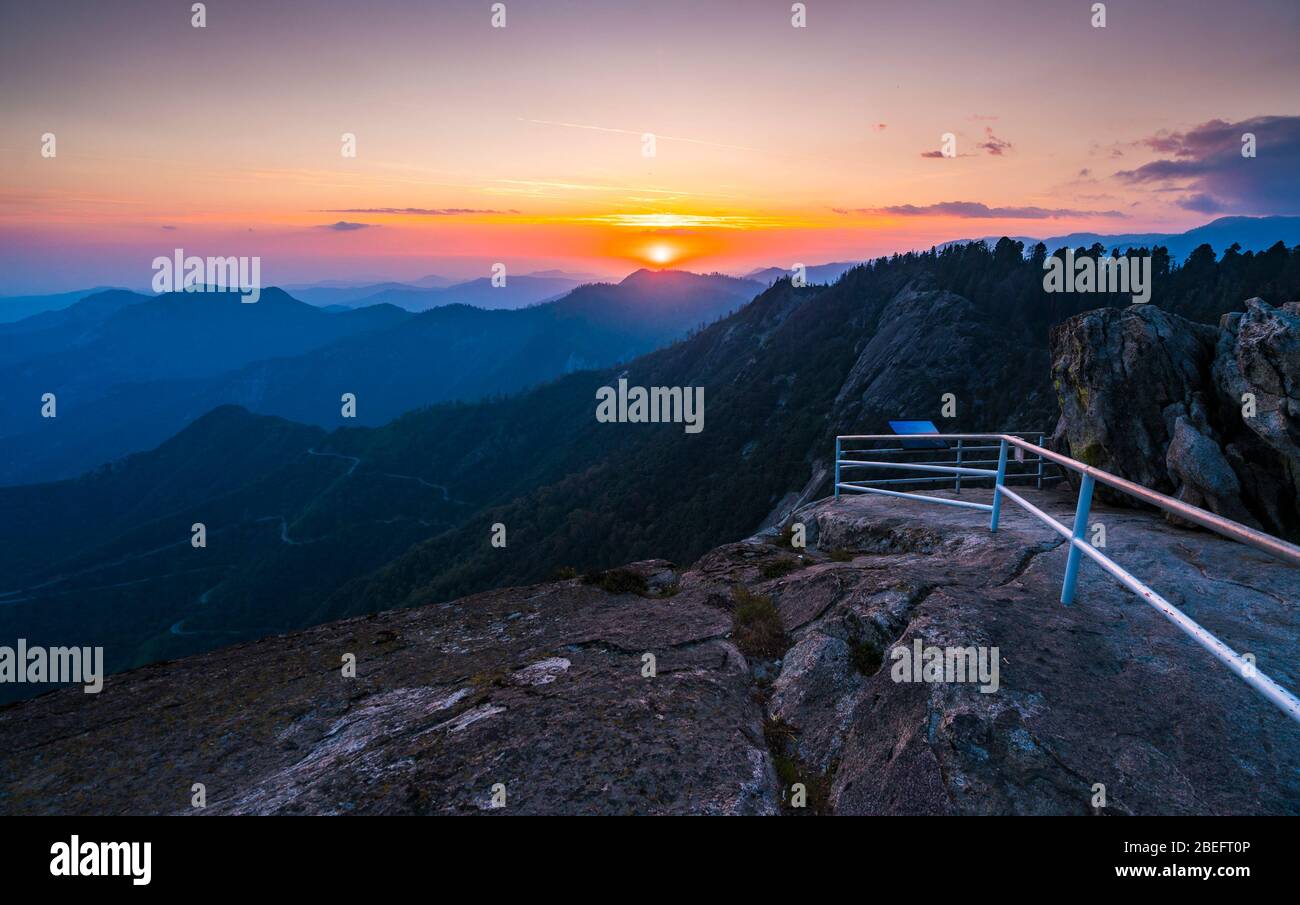 moro rock in the evening in sequoia national park,california,usa Stock ...