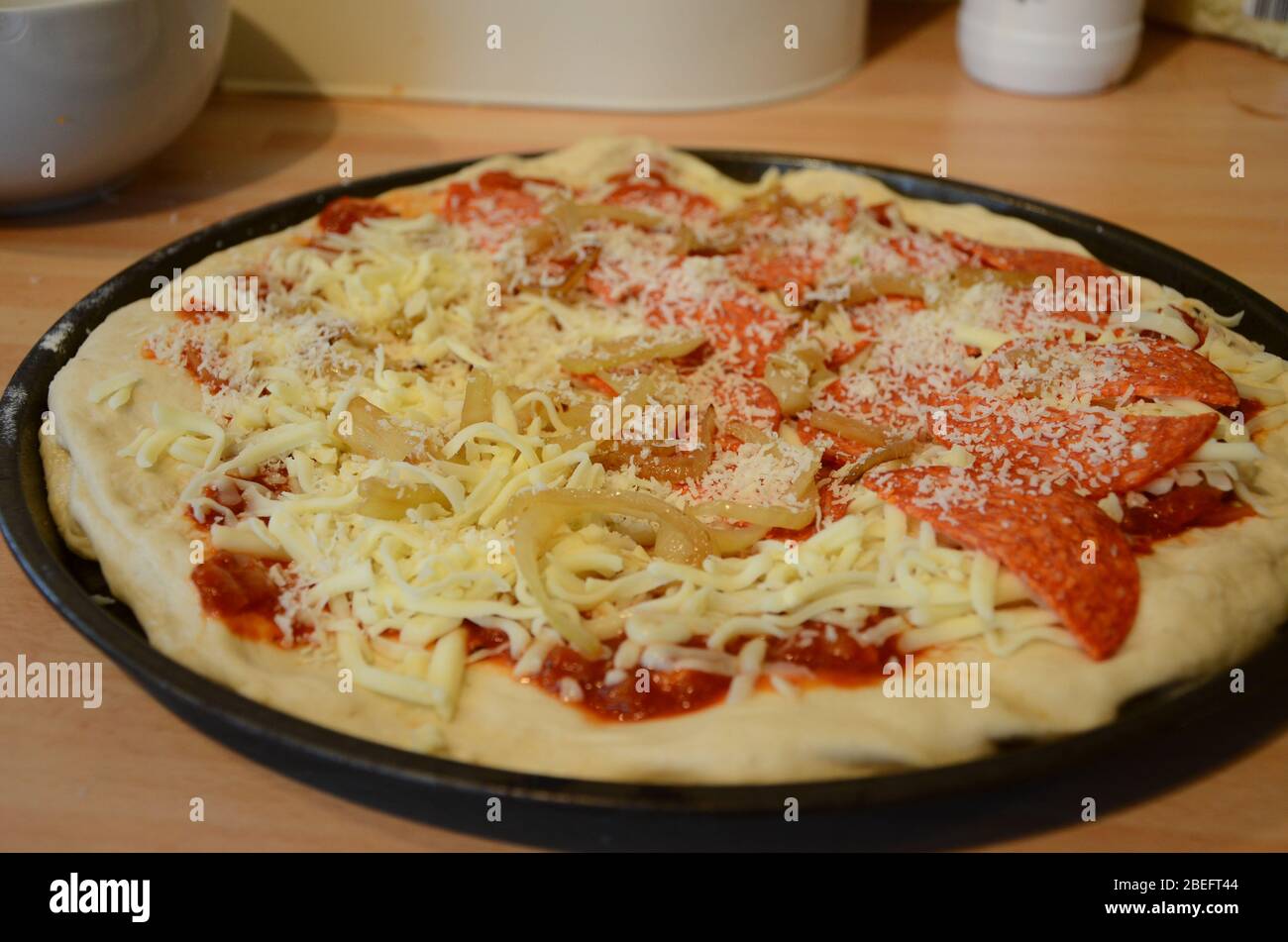 home made Pizza Stock Photo - Alamy