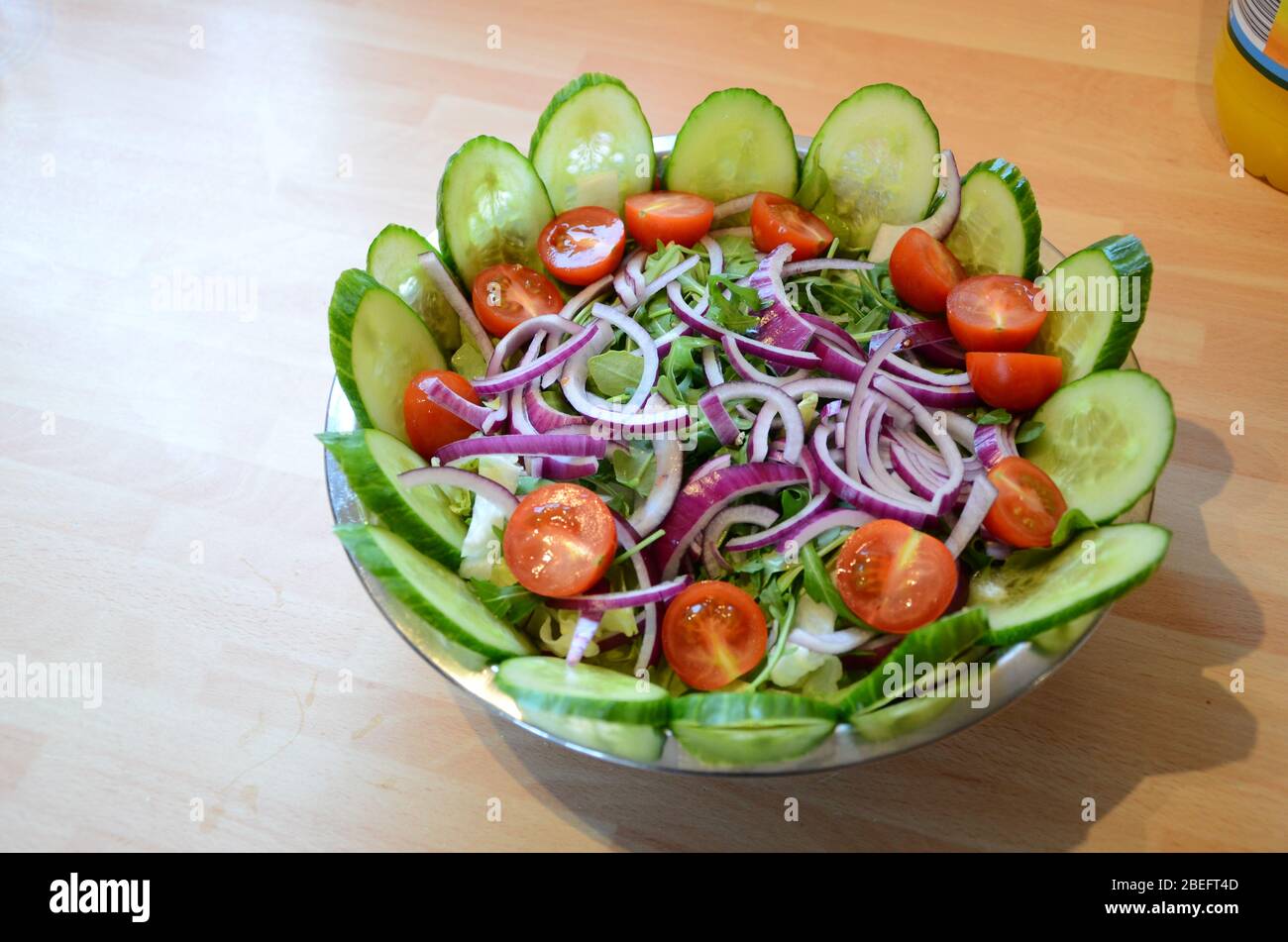 fresh salad, delicious and colourful salad Stock Photo - Alamy