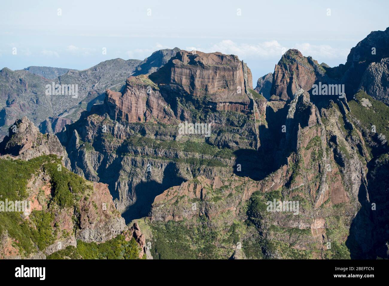 the Landscape and Mountains of the Madeira National Park in Central ...