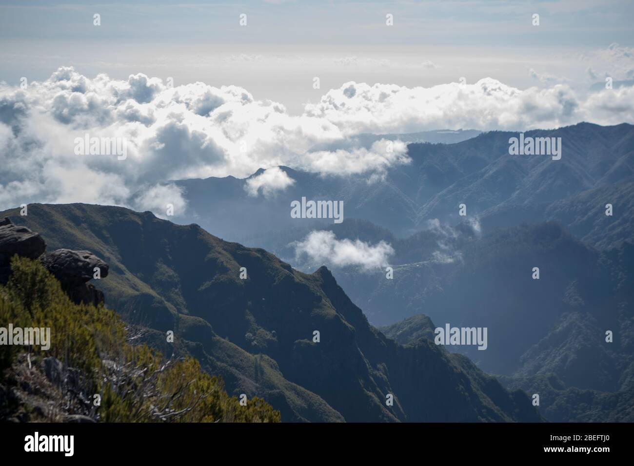 the Landscape and Mountains of the Madeira National Park in Central ...