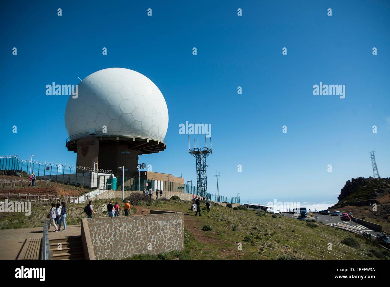 the Nato Radar Station and Observatory on the pico do Arieiro at the ...
