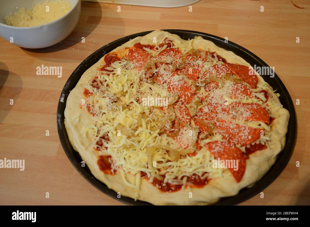 Made pizza hi-res stock photography and images - Alamy