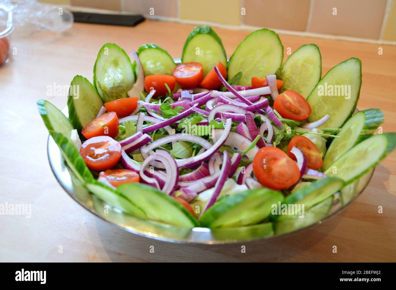 fresh salad, delicious and colourful salad Stock Photo - Alamy