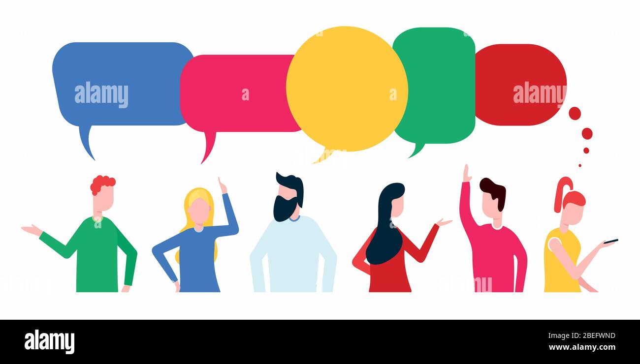 International group people chatting Stock Vector Images - Alamy