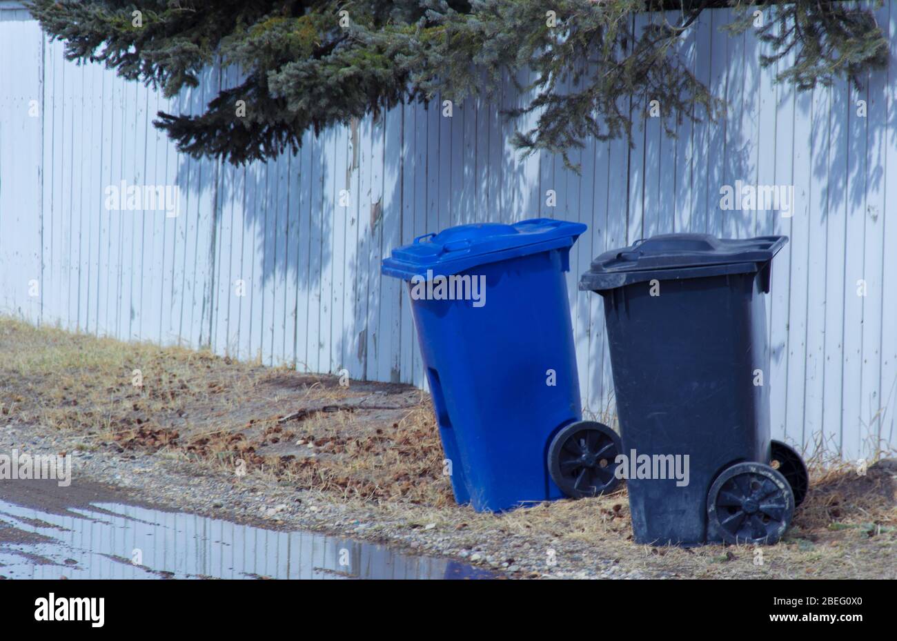 Bin in alley hi-res stock photography and images - Alamy