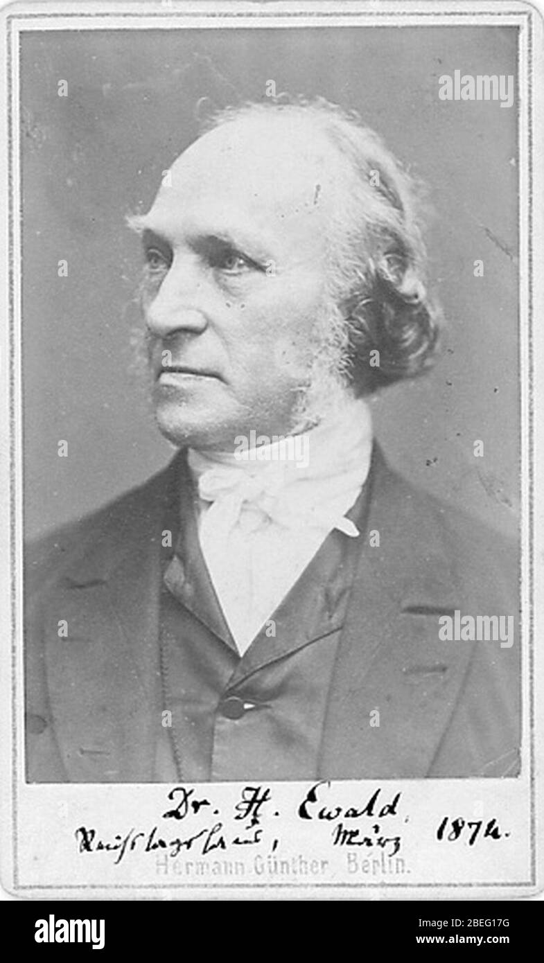 Heinrich Ewald 1874 Stock Photo - Alamy