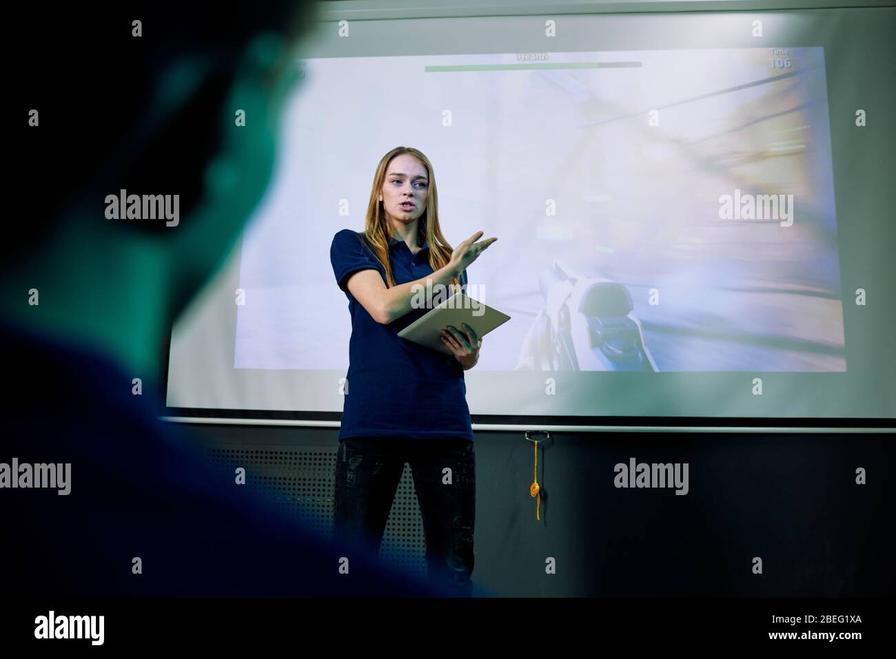 Confident female game developer hi-res stock photography and images - Alamy
