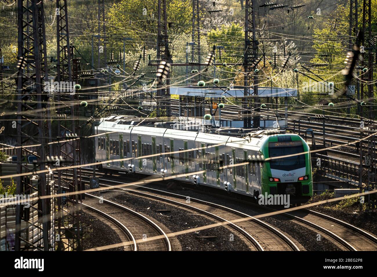 Railway, tracks, rails, infrastructure, overhead lines, Abellio, local ...