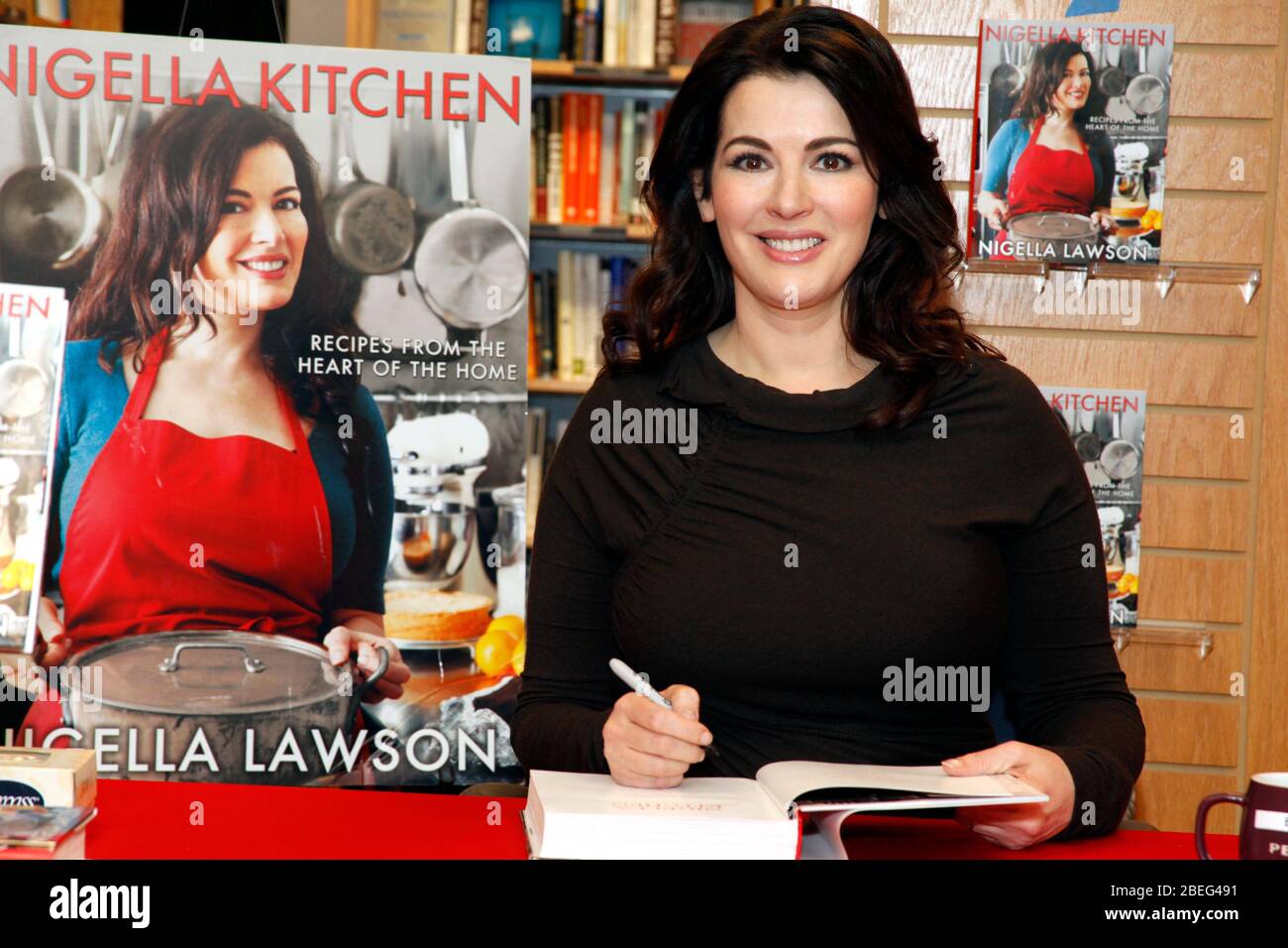Nigella Lawson pictured at her book signing for Nigella Kitchen at ...