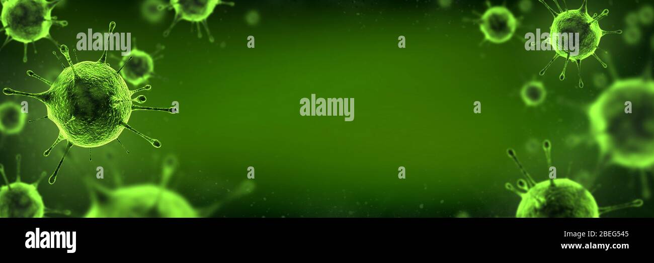 Coronavirus, Virus Outbreak banner background with space for text ...