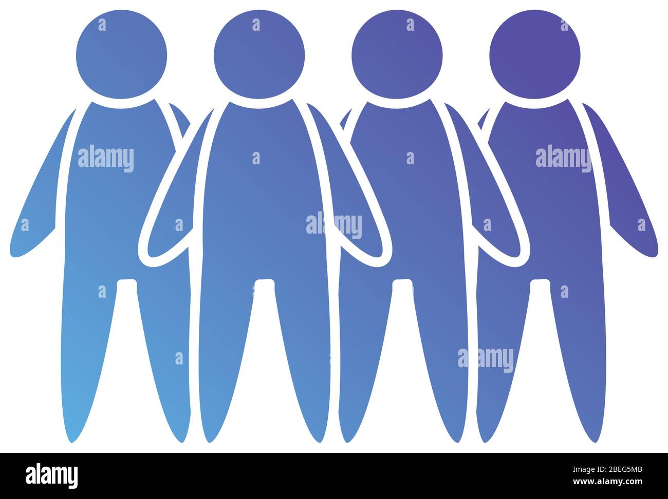 pictogram group of persons icon over white background, gradient style ...