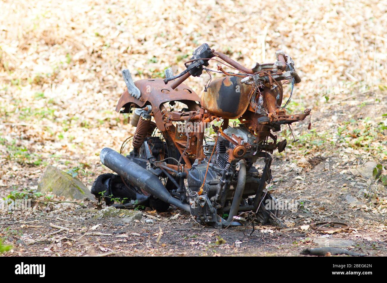Burnt bike hi-res stock photography and images - Alamy