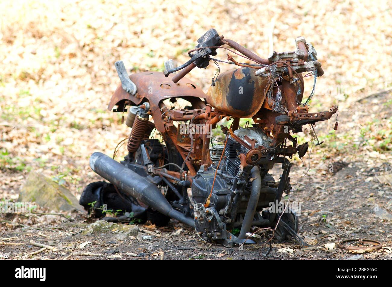 Burnt bike hi-res stock photography and images - Alamy