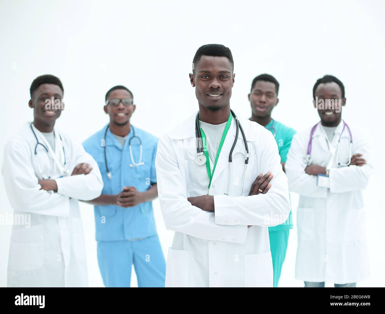 in full growth. professional group of doctors standing together Stock ...