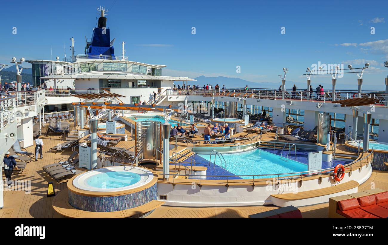 Boat deck view in Shimizu port in Shizuoka, Japan Stock Photo - Alamy