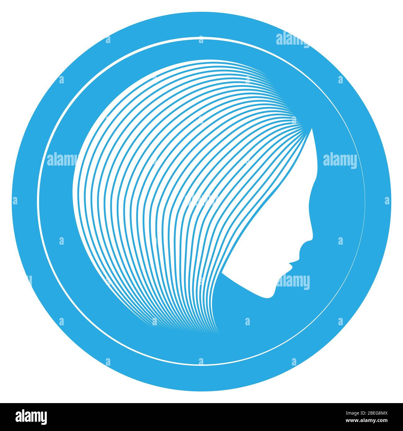 Elegant woman in blue Stock Vector Images - Alamy