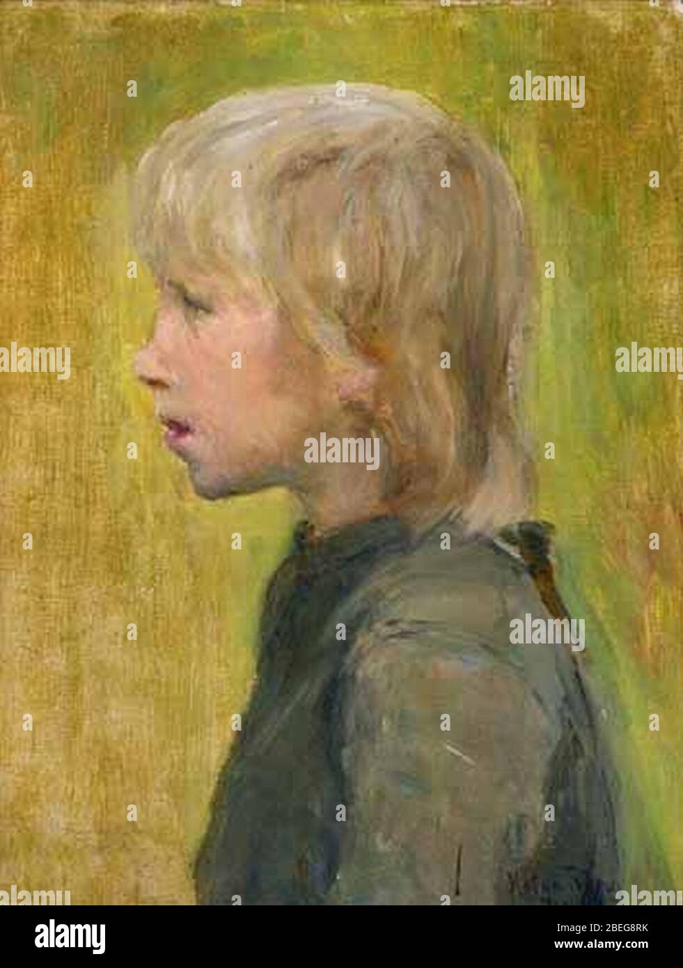 Helga Marie Ring Reusch - Barnehode i profil 1889 Stock Photo - Alamy