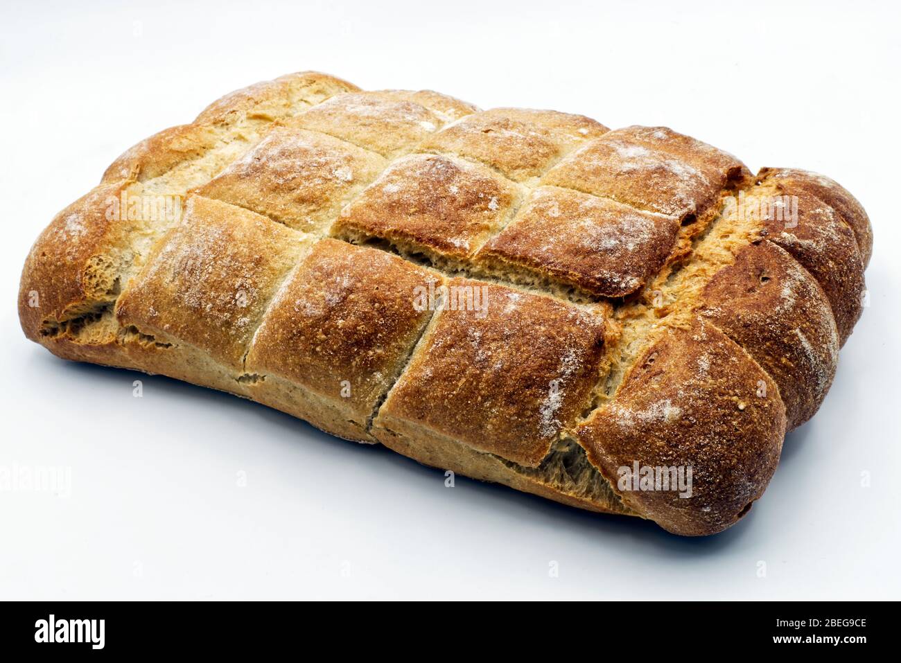 Traditional italian turtle bread on white background Stock Photo - Alamy