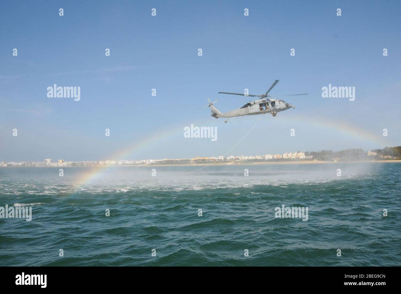 Helicopter rope suspension training 150305 Stock Photo - Alamy