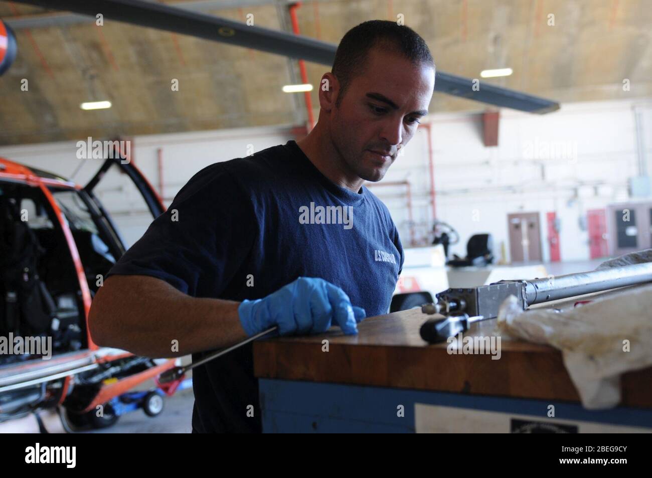 Helicopter repair 110613 Stock Photo - Alamy