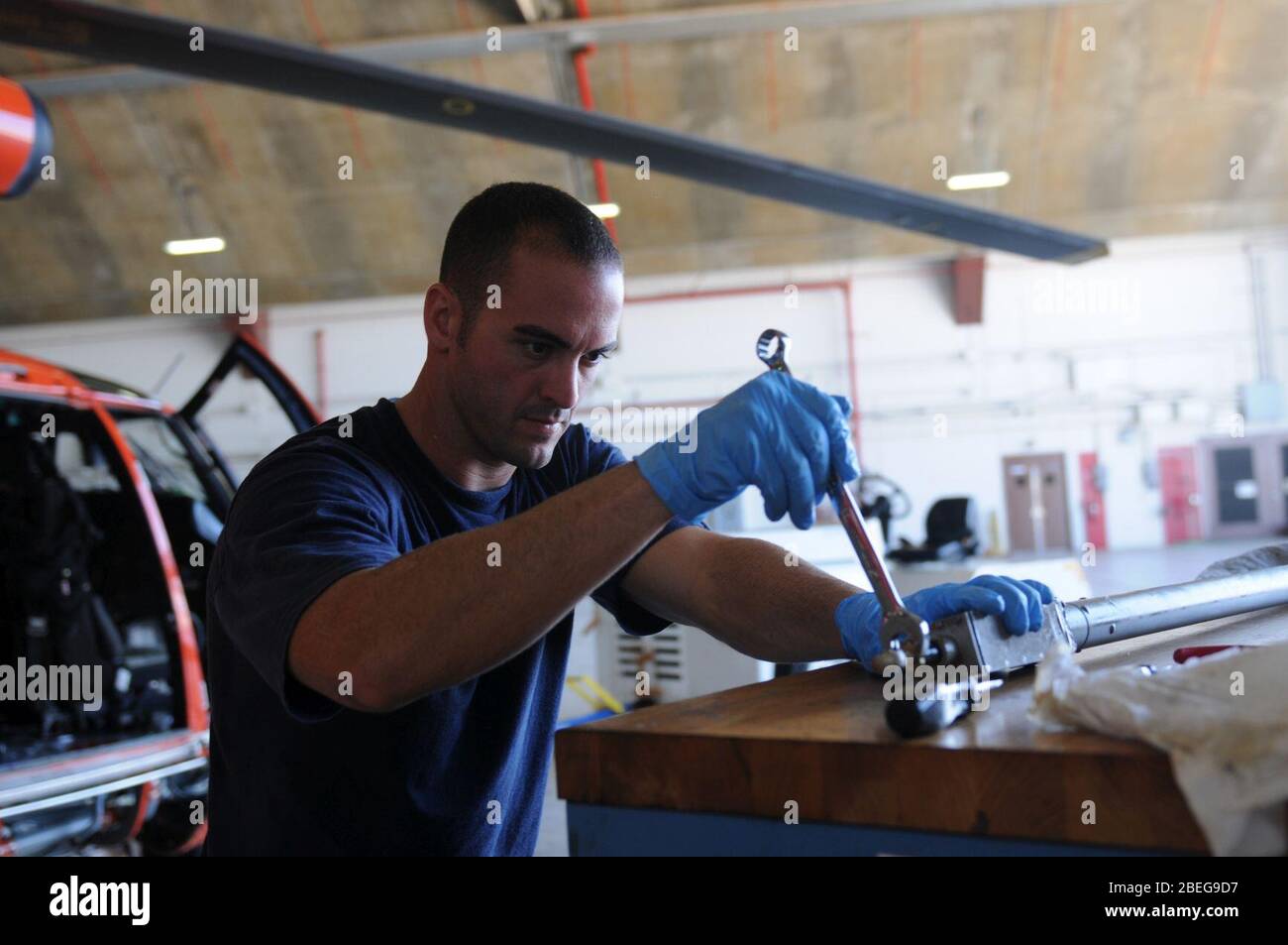 Helicopter repair 110613 Stock Photo - Alamy