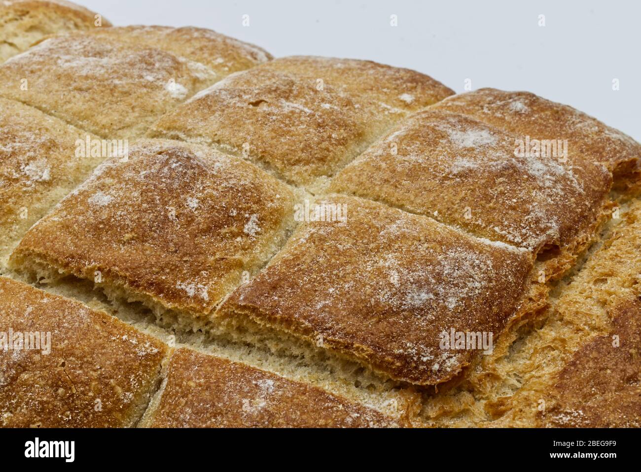 Traditional italian turtle bread on white background Stock Photo - Alamy