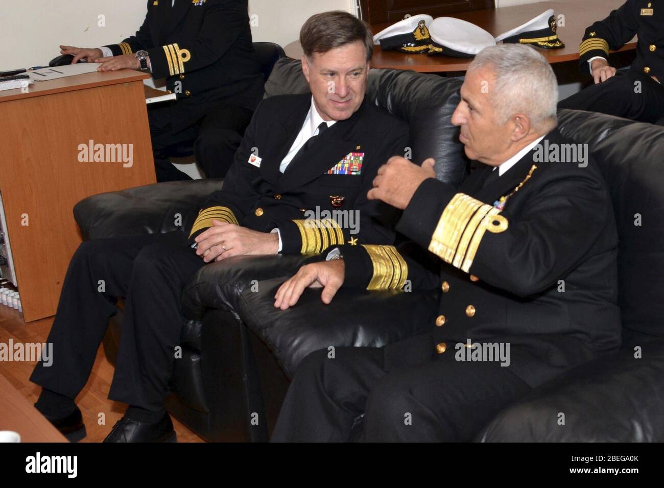 Hellenic Naval Base Headquarters visit 141023 Stock Photo - Alamy