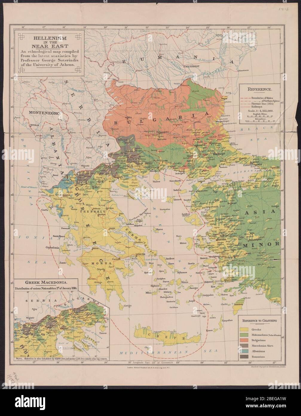 Hellenism in the Near East an ethnological map compiled from the latest ...