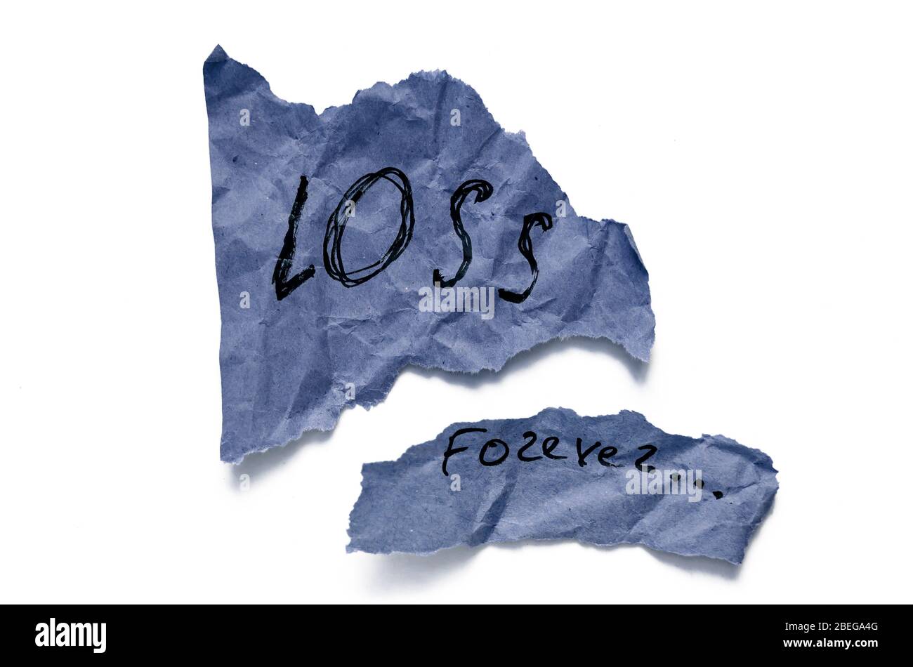 Handwritten inscription loss forever. The inscription is made on a ...