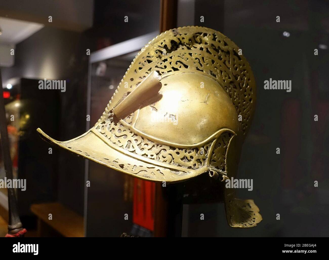Helmet, Moro, Philippines, brass Stock Photo - Alamy