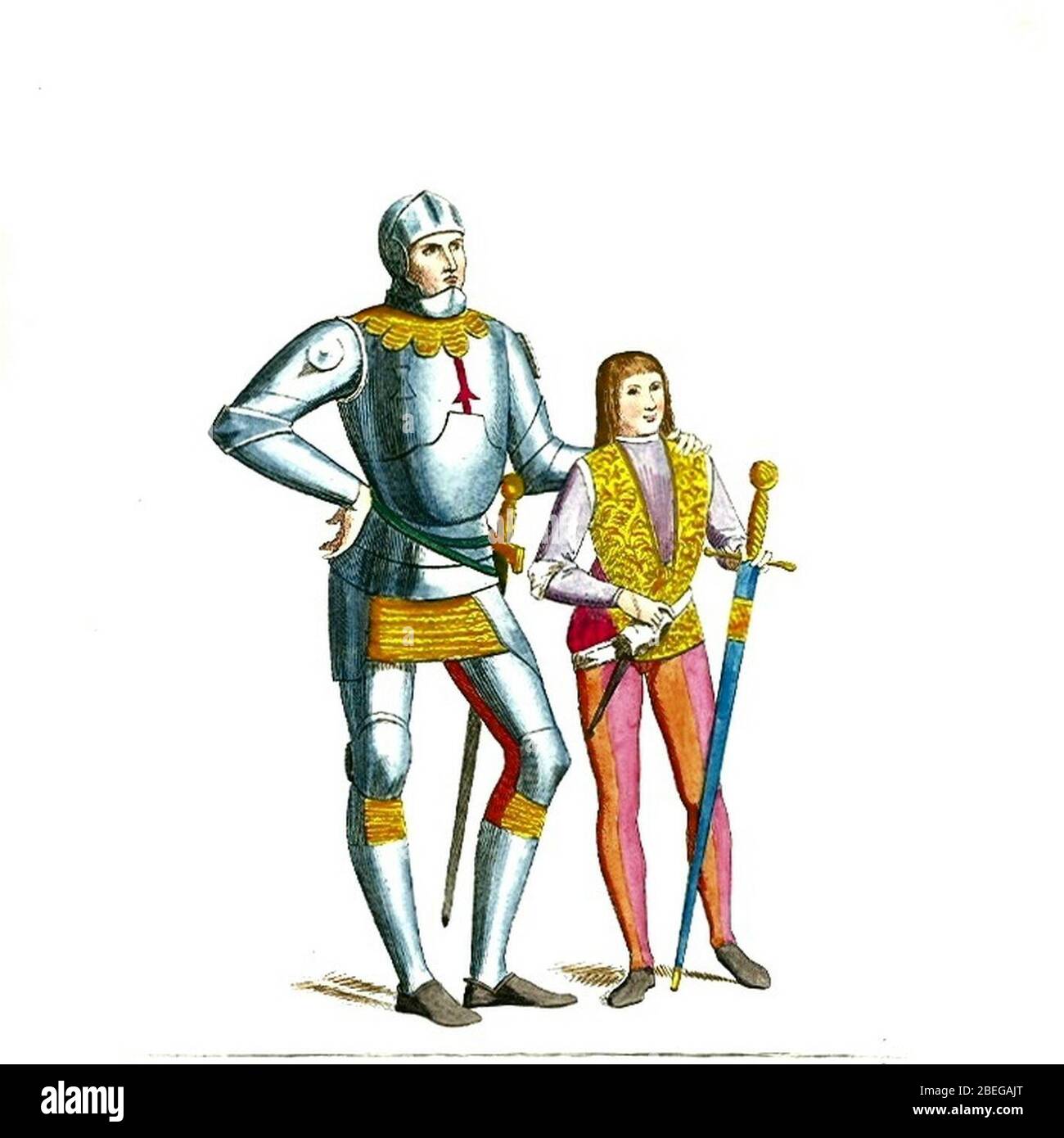 Helmeted Medieval Knight or Soldier Stock Photo - Alamy