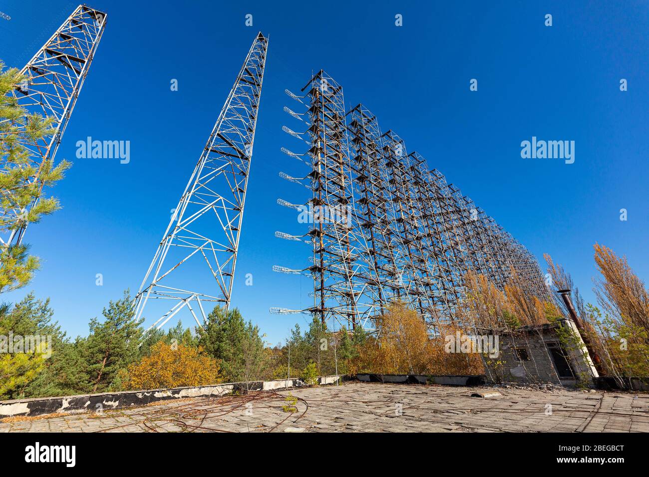 The October 19, 2019, photo of the Soviet over-the-horizon (OTH) radar ...