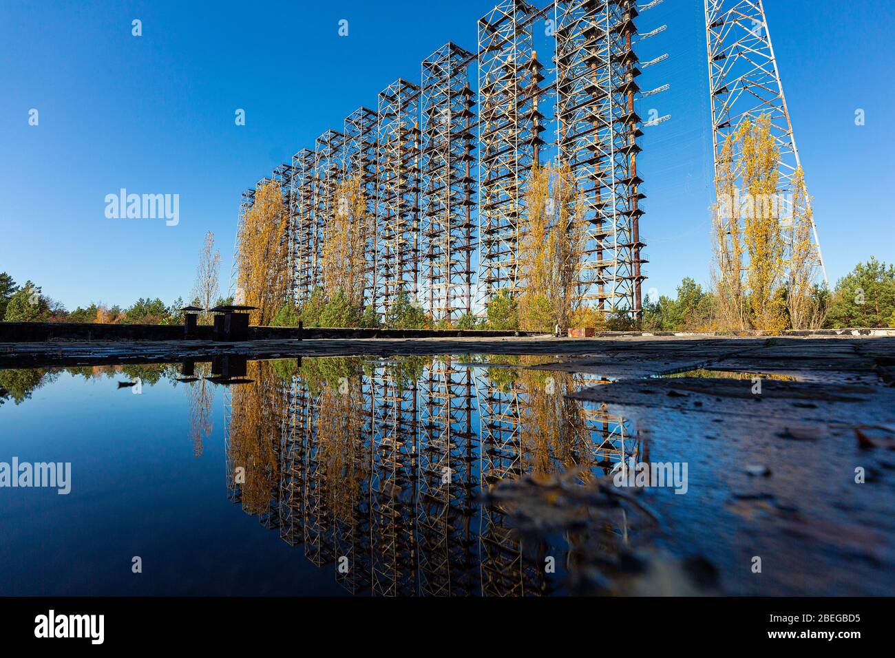 The October 19, 2019, photo of the Soviet over-the-horizon (OTH) radar ...