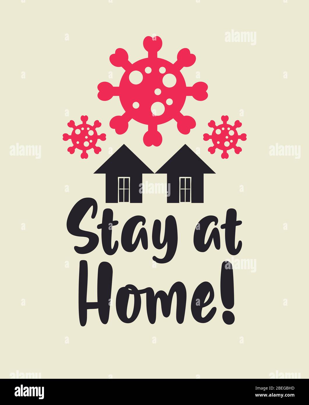 stay at home poster campaign with particles and house Stock Vector ...