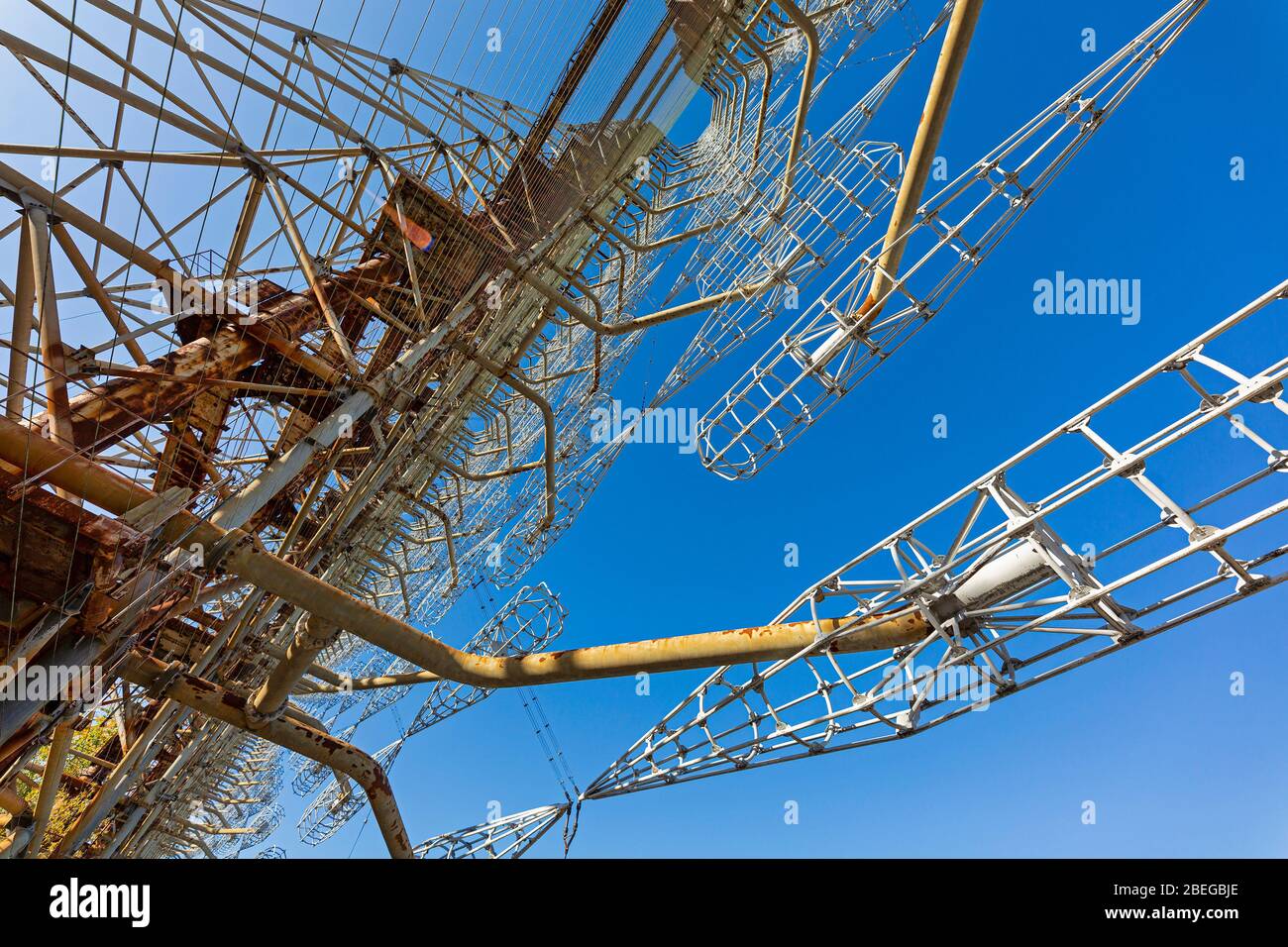The October 19, 2019, photo of the Soviet over-the-horizon (OTH) radar ...